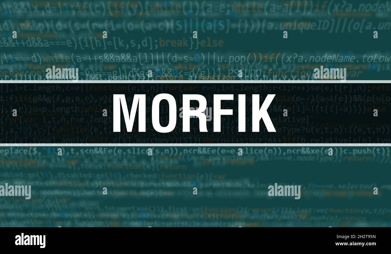 Morfik with Binary code digital technology background. Abstract ...