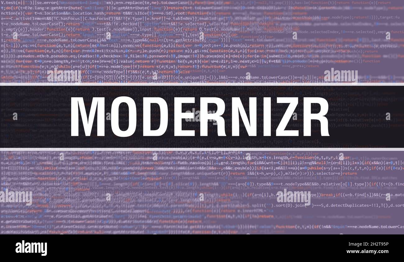 Modernizr Concept Illustration Using Code For Developing Programs And