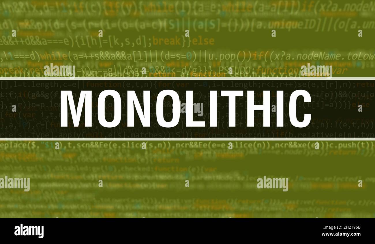 Monolithic with Binary code digital technology background. Abstract ...