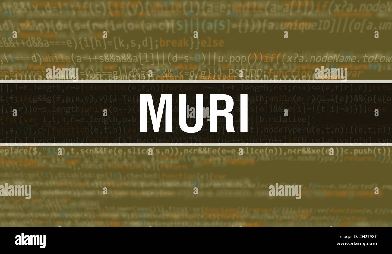 Muri with Binary code digital technology background. Abstract ...
