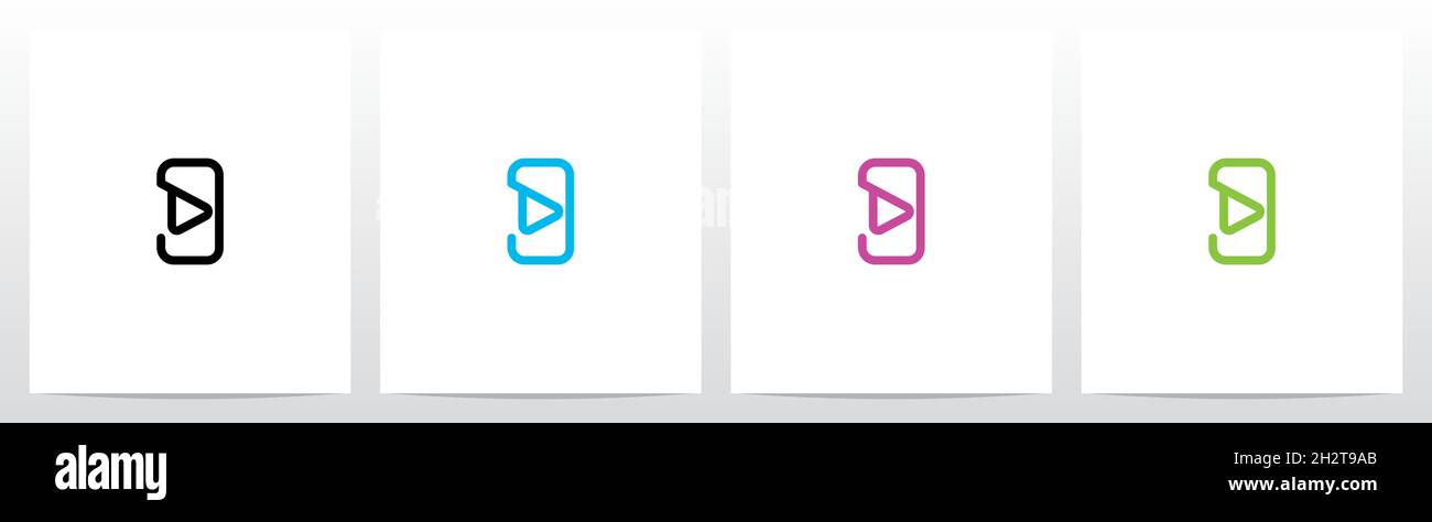 Play Symbol Outline On Letter Logo Design I Stock Vector Image & Art ...