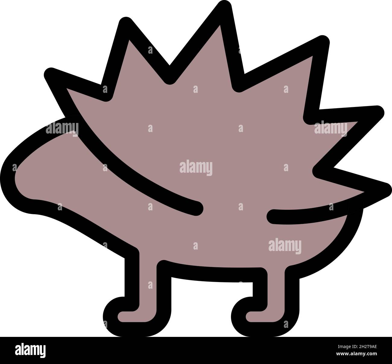 African porcupine icon. Outline african porcupine vector icon color ...