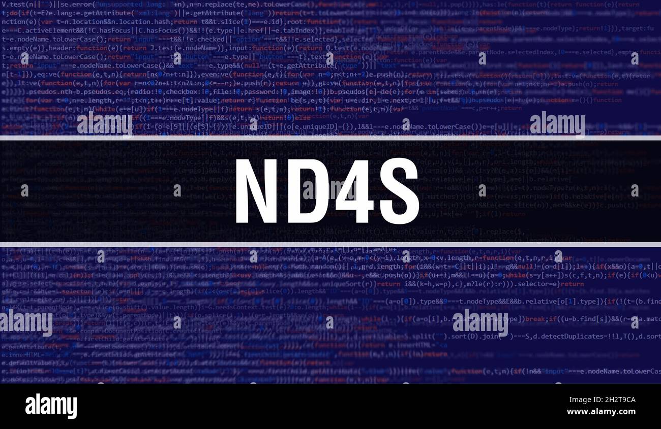 ND4S concept illustration using code for developing programs and app ...