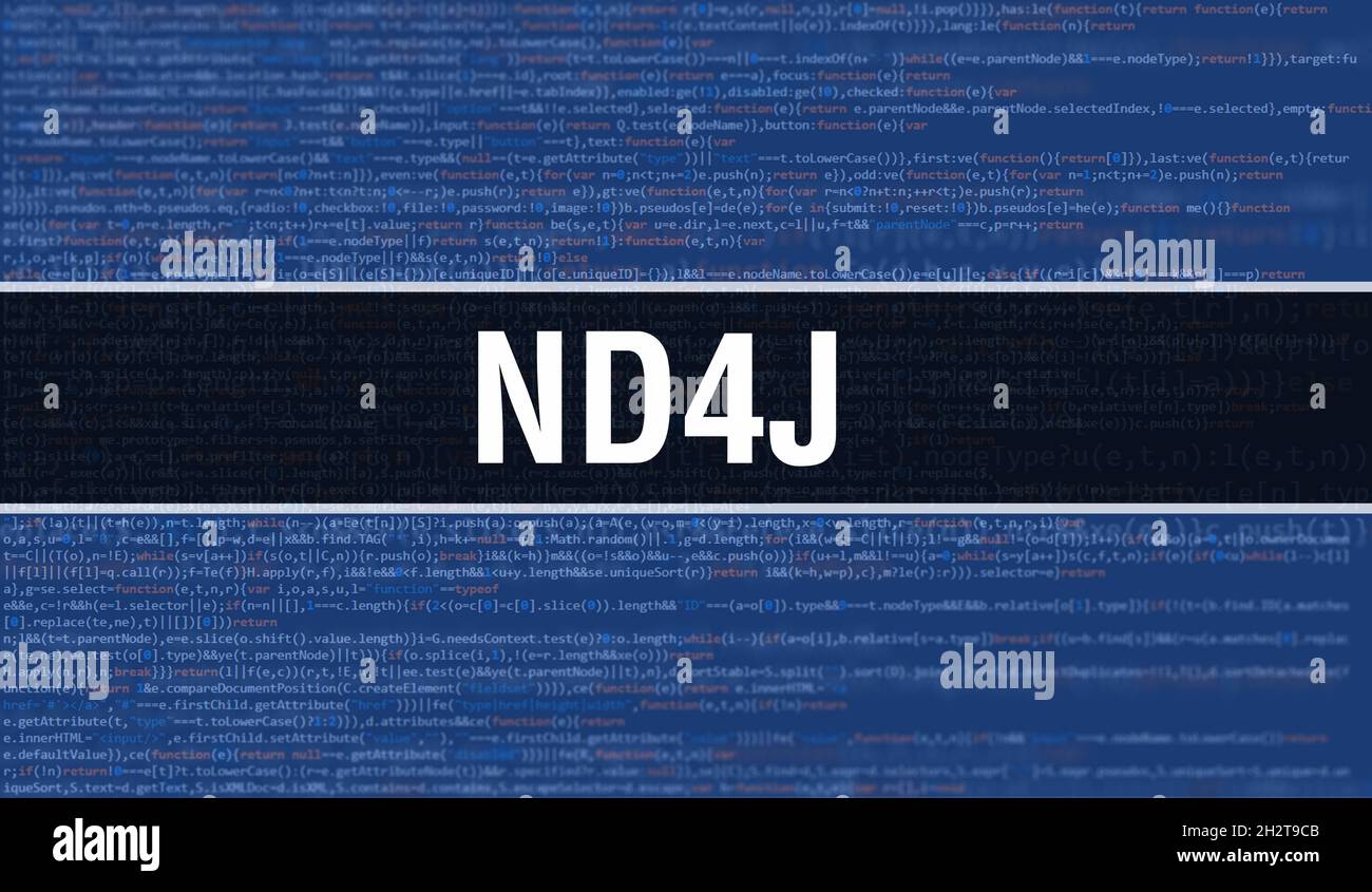 ND4J concept with Random Parts of Program Code.ND4J text written on ...