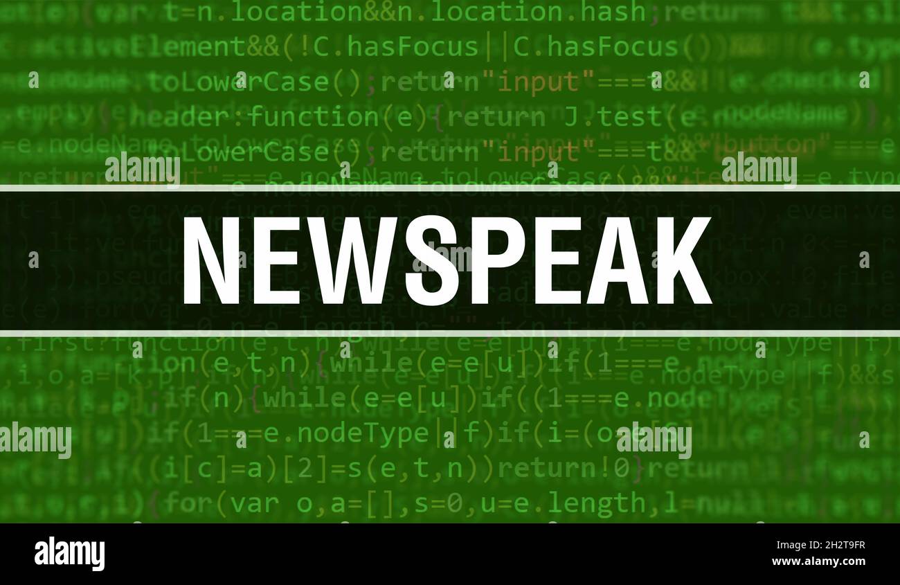 Newspeak concept with Random Parts of Program Code. Newspeak with ...