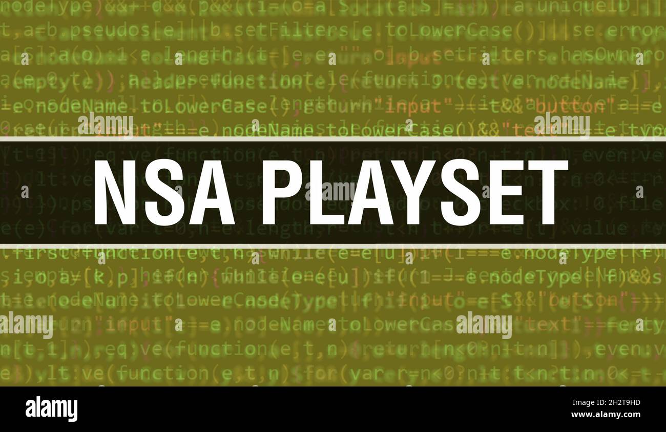 NSA Playset with Abstract Technology Binary code Background.Digital ...