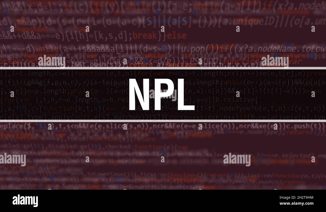 Npl With Binary Code Digital Technology Background Abstract Background With Program Code And