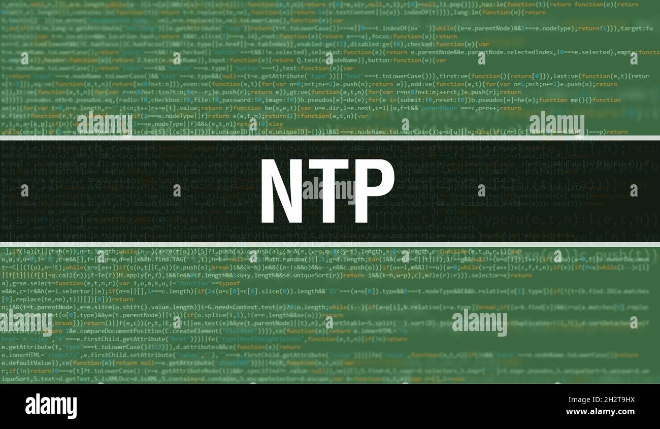 Ntp Concept With Random Parts Of Program Codentp Text Written On