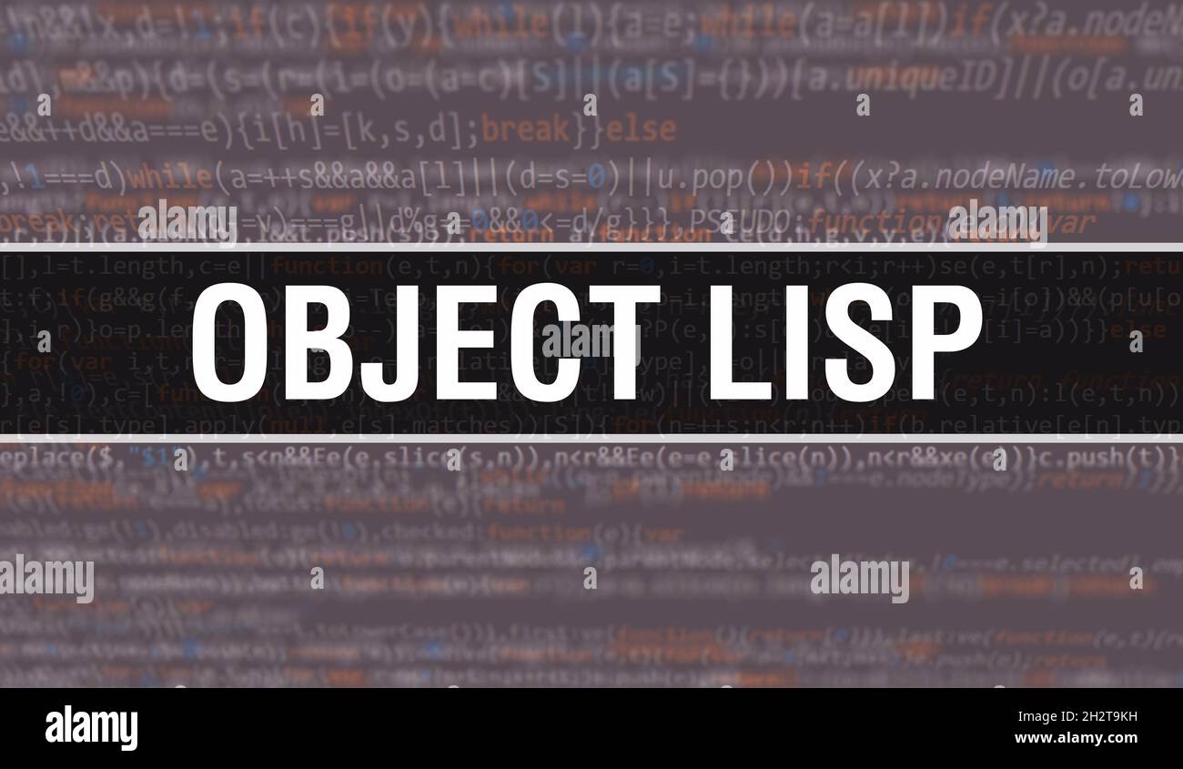 Object Lisp With Binary Code Digital Technology Background Abstract Background With Program