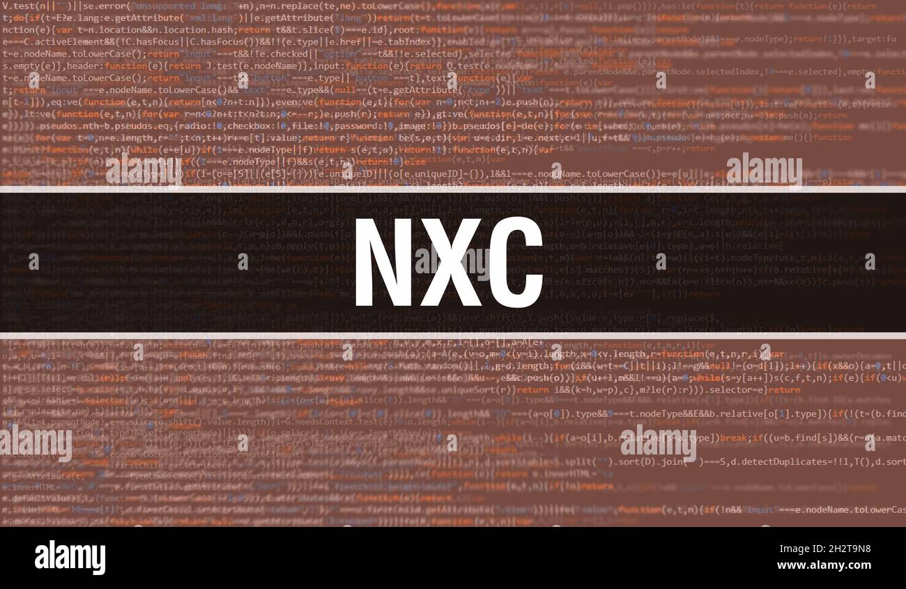 NXC concept illustration using code for developing programs and app ...