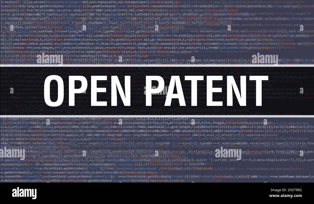 Open patent concept with Random Parts of Program Code. Open patent with ...