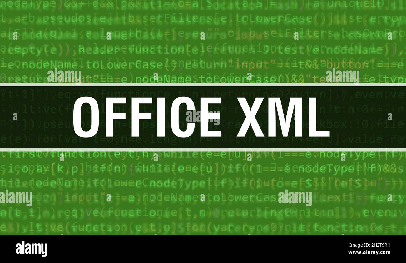 Office XML with Binary code digital technology background. Abstract ... Office XML with Binary code digital technology background. Abstract ...