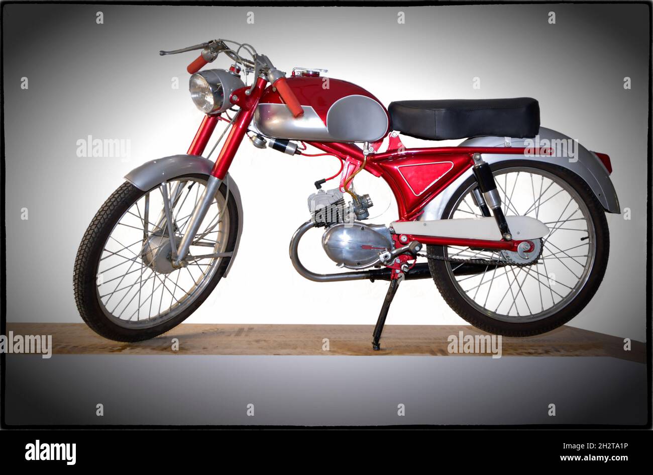 Old motorcycle restored and on display Stock Photo - Alamy
