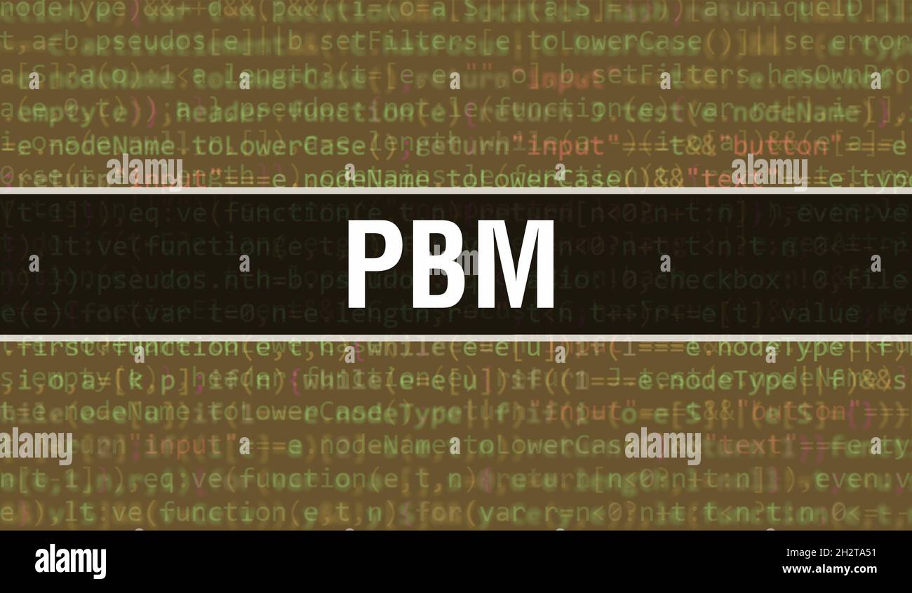 PBM with Binary code digital technology background. Abstract background ...