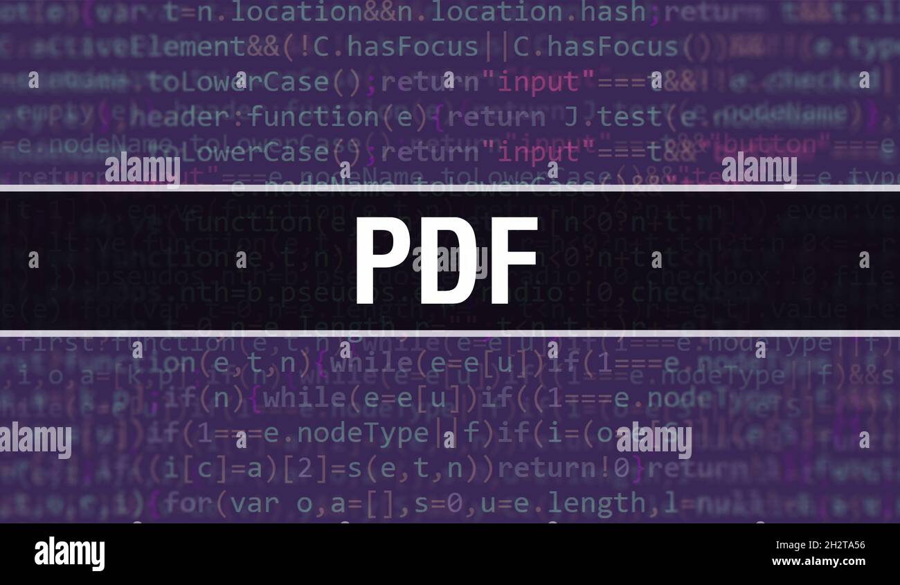 Pdf Concept With Random Parts Of Program Codepdf Text Written On Programming Code Abstract