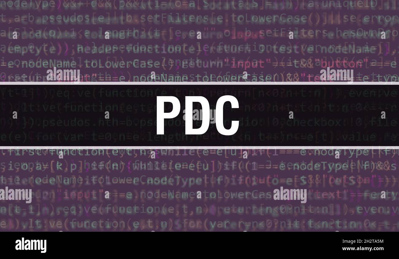 PDC with Binary code digital technology background. Abstract background ...
