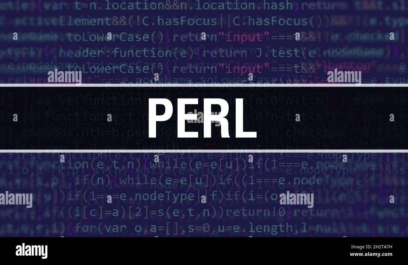 Perl Concept With Random Parts Of Program Codeperl Text Written On Programming Code Abstract
