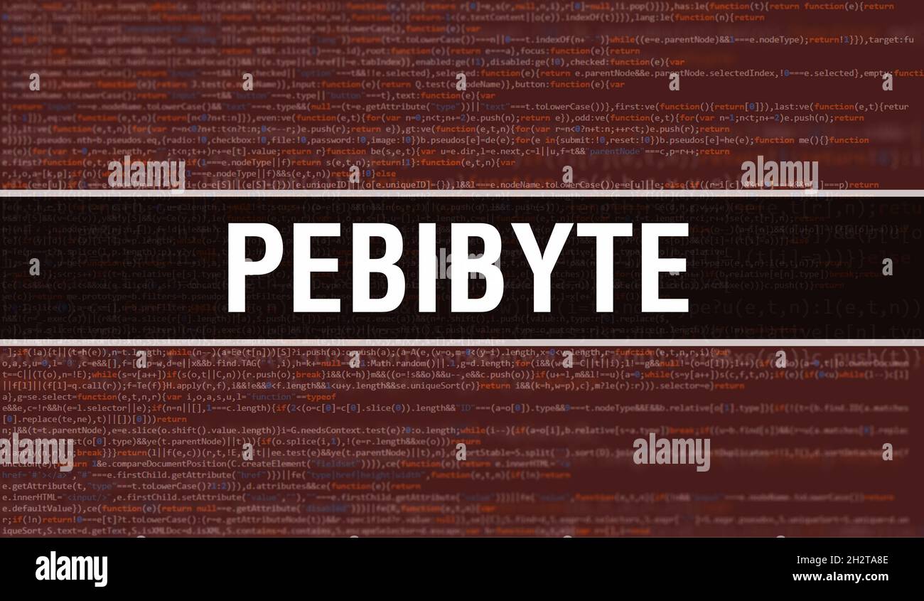 pebibyte with Abstract Technology Binary code Background.Digital binary ...