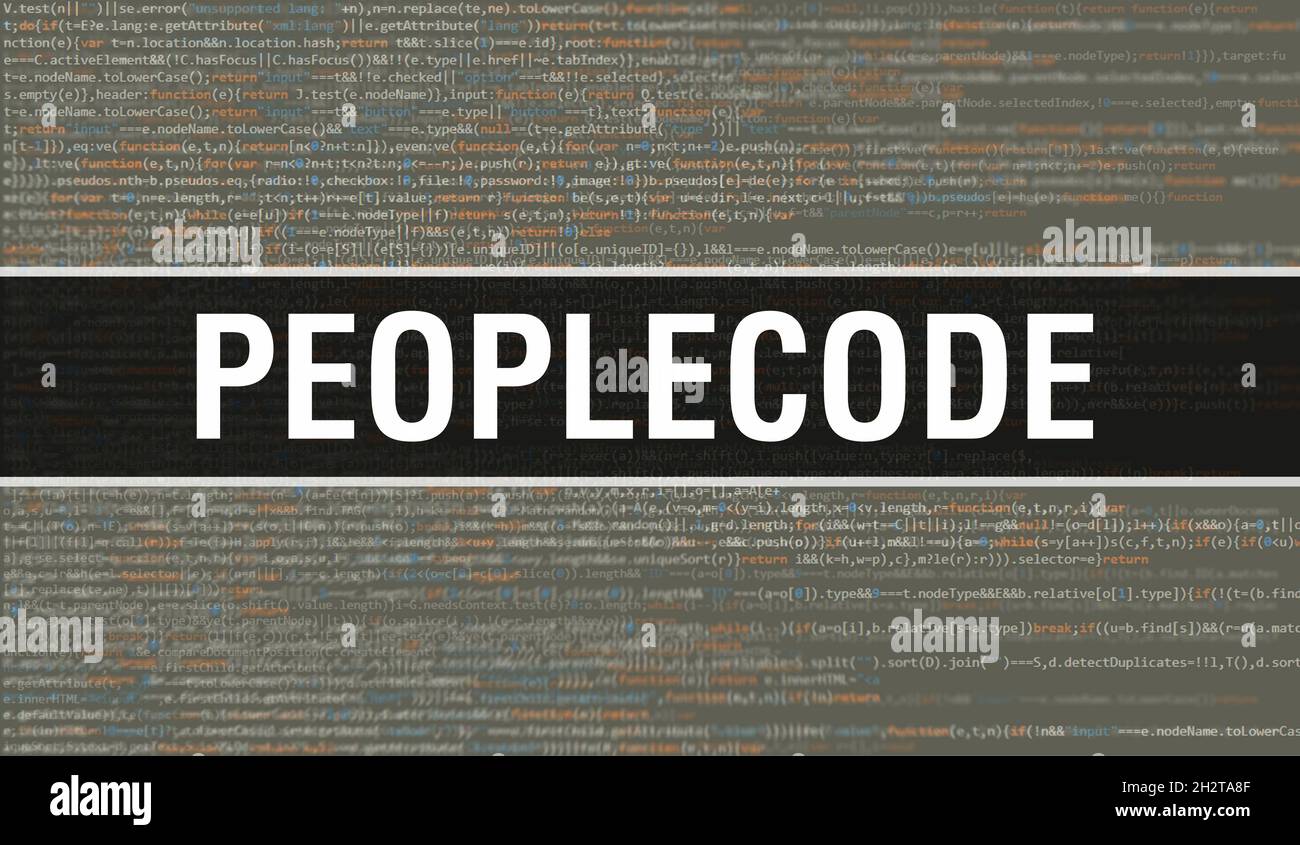 PeopleCode concept with Random Parts of Program Code. PeopleCode with Programming code abstract ...
