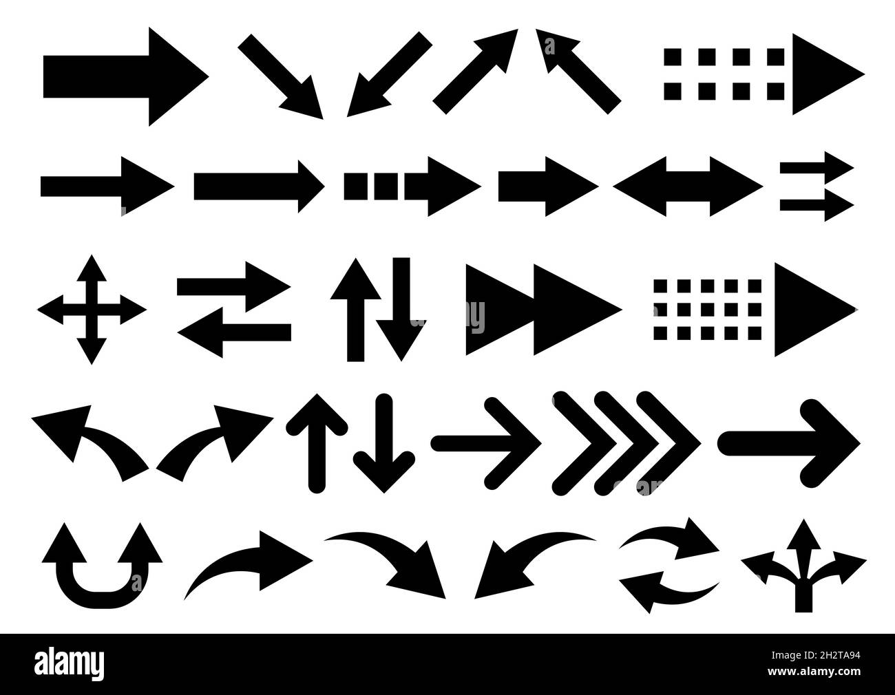 Vector set of arrow shapes isolated on white Stock Vector Image & Art ...