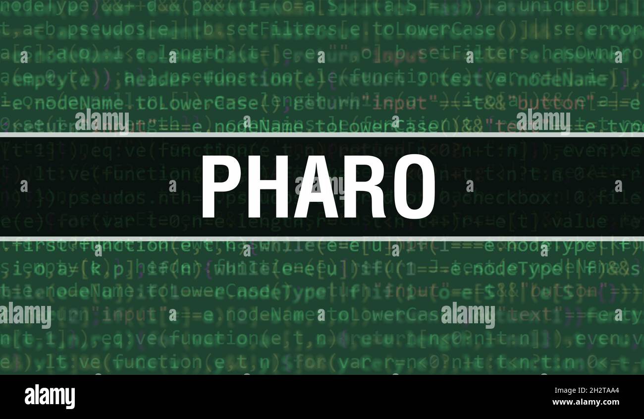 Pharo with Binary code digital technology background. Abstract ...