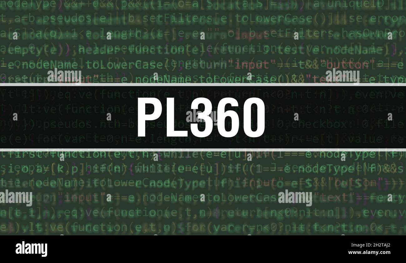 PL360 with Binary code digital technology background. Abstract ...