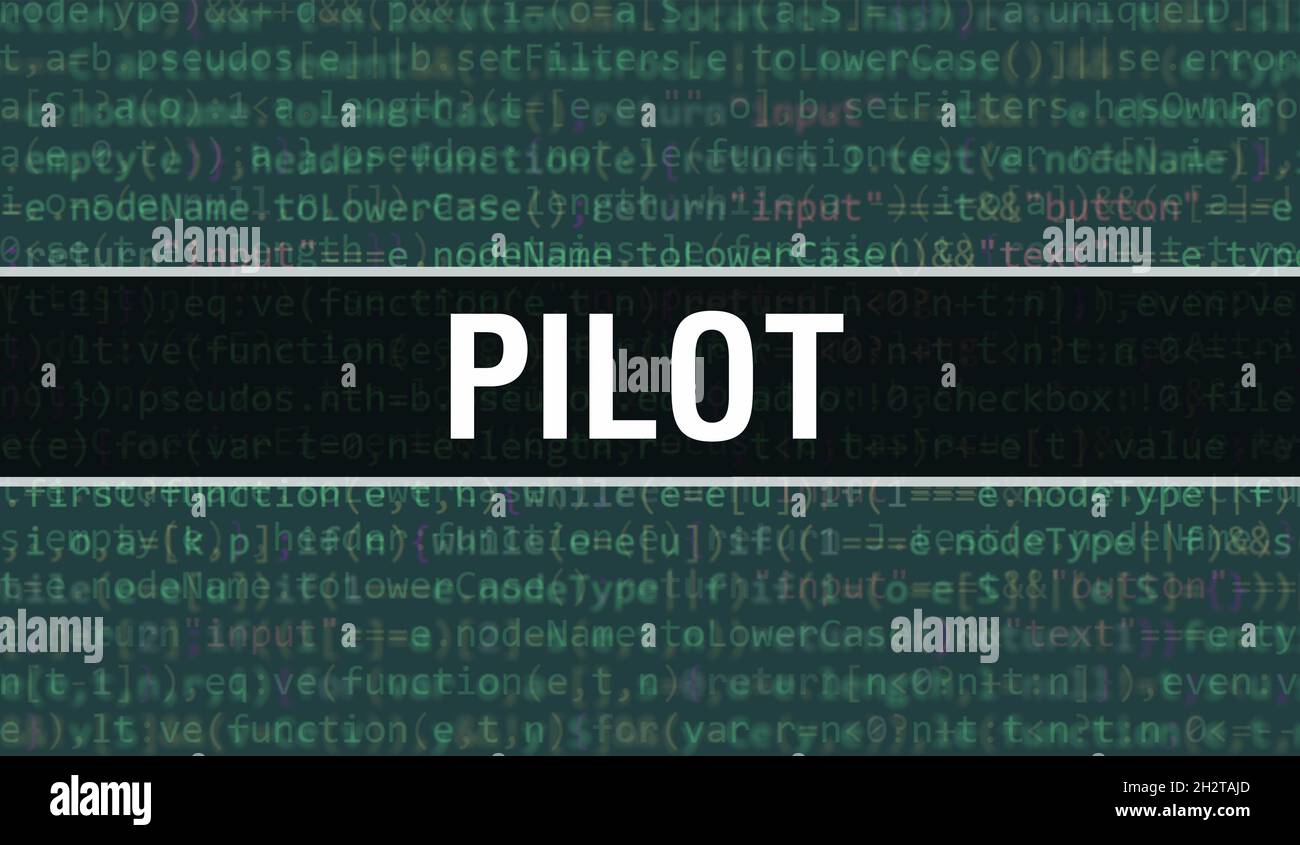 PILOT with Binary code digital technology background. Abstract ...