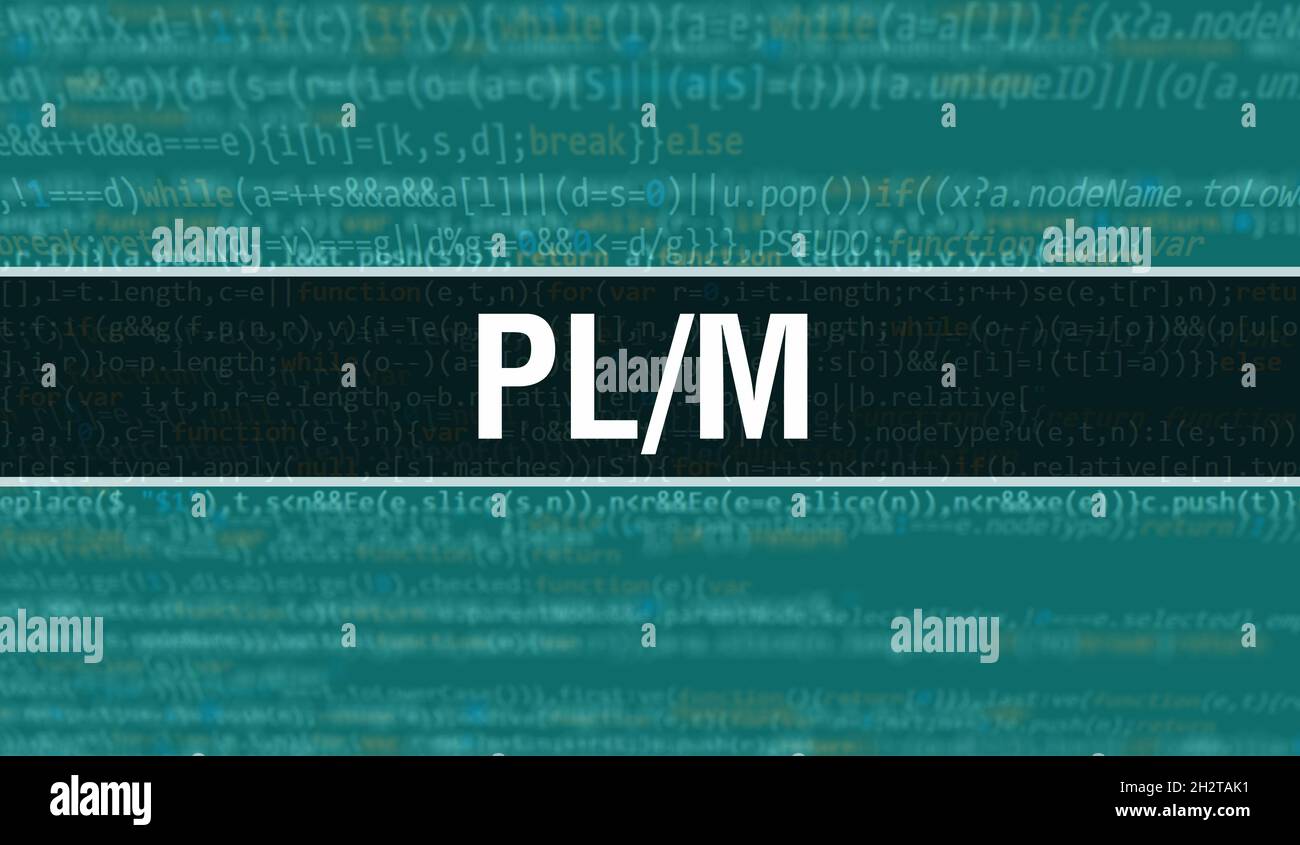 PL/M text written on Programming code abstract technology background of ...
