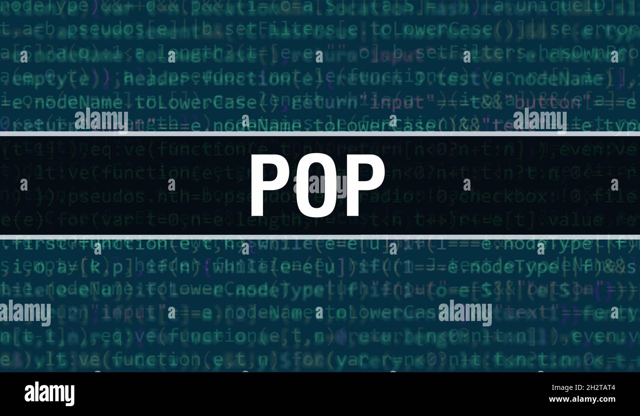 POP with Binary code digital technology background. Abstract background ...