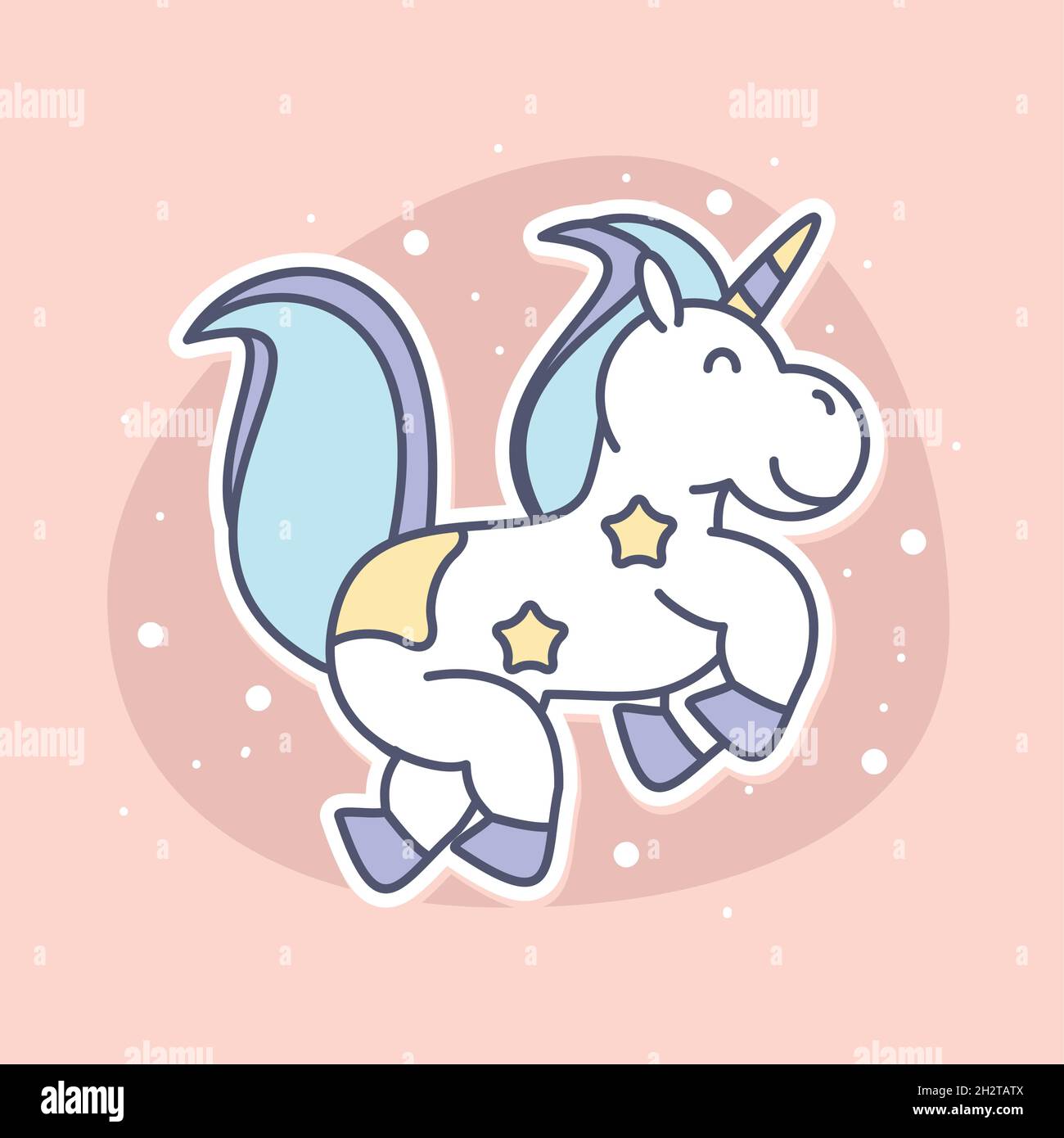 cute unicorn fantasy Stock Vector Image & Art - Alamy