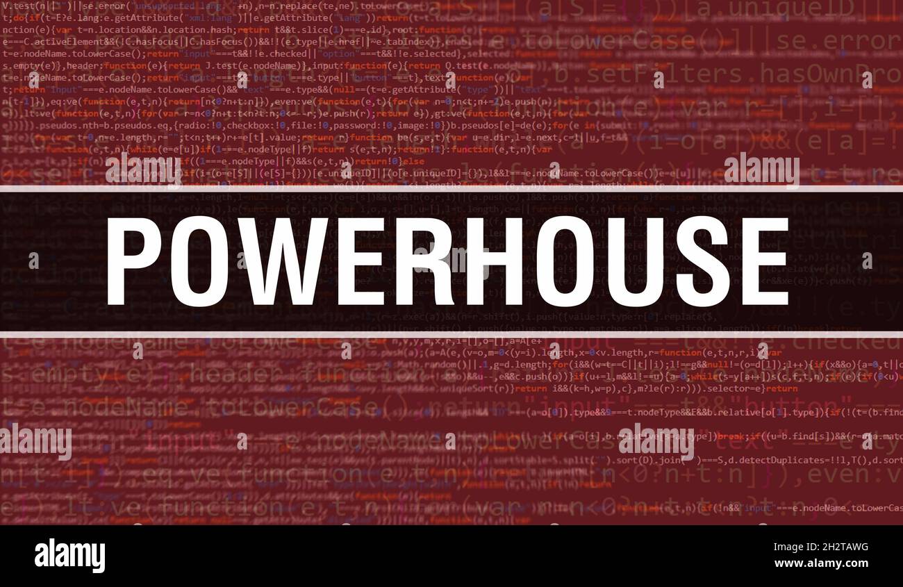 Powerhouse with Digital java code text. Powerhouse and Computer ...