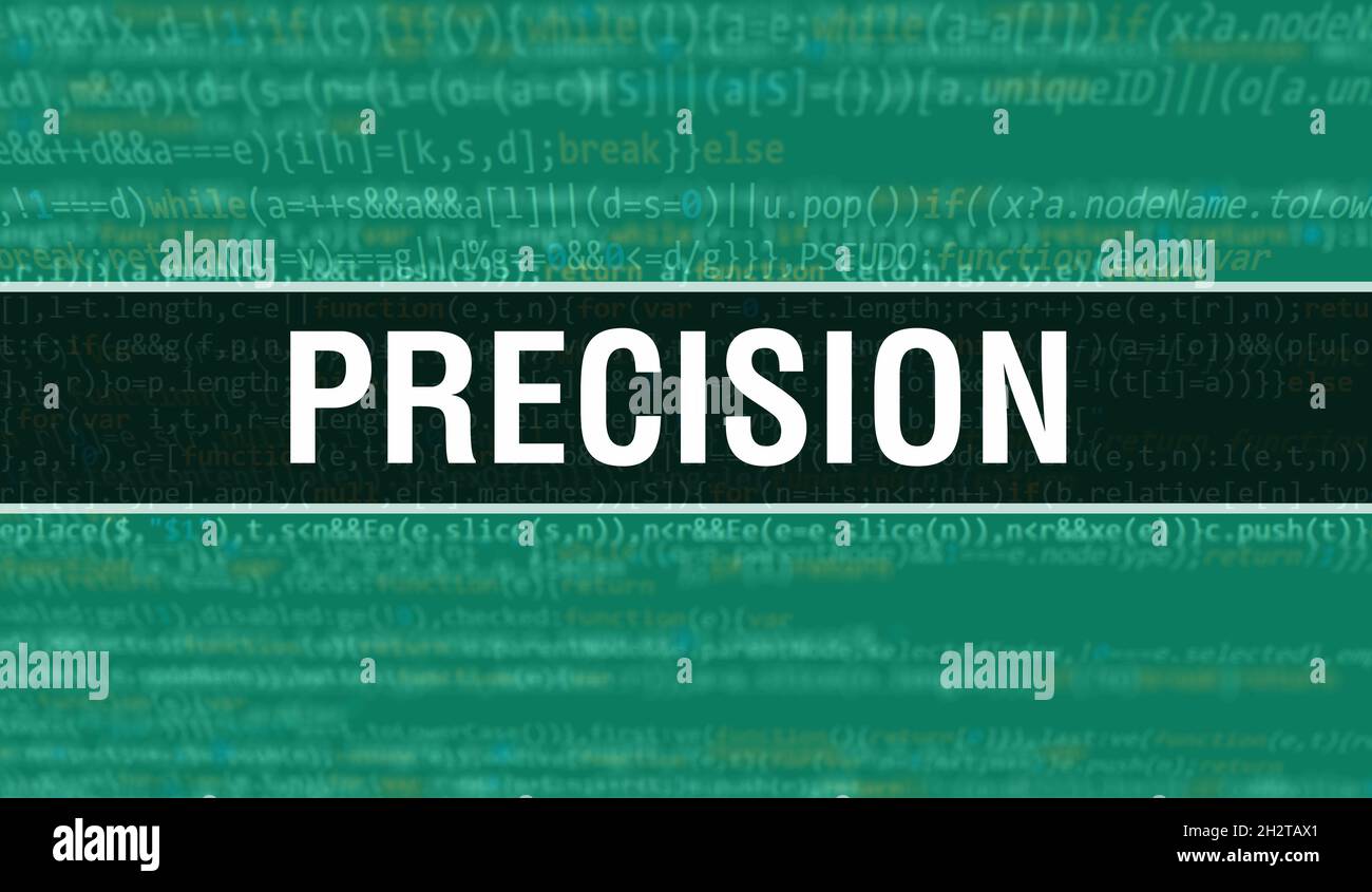 Precision Text Written On Programming Code Abstract Technology Background Of Software Developer