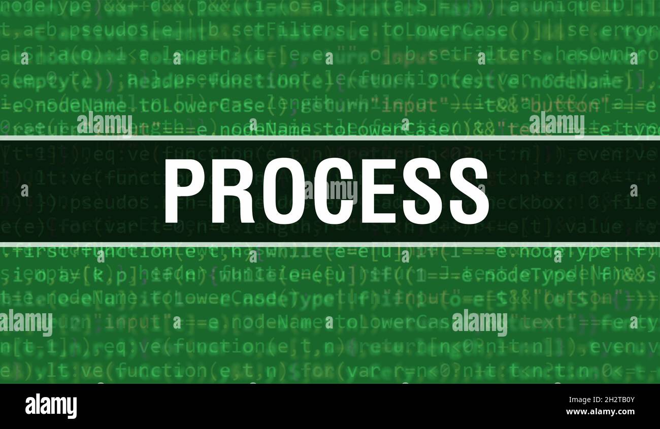 Process with Binary code digital technology background. Abstract ...