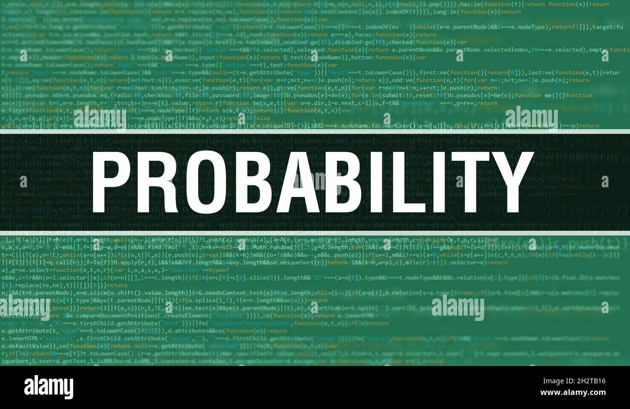 Probability with Abstract Technology Binary code Background.Digital ...