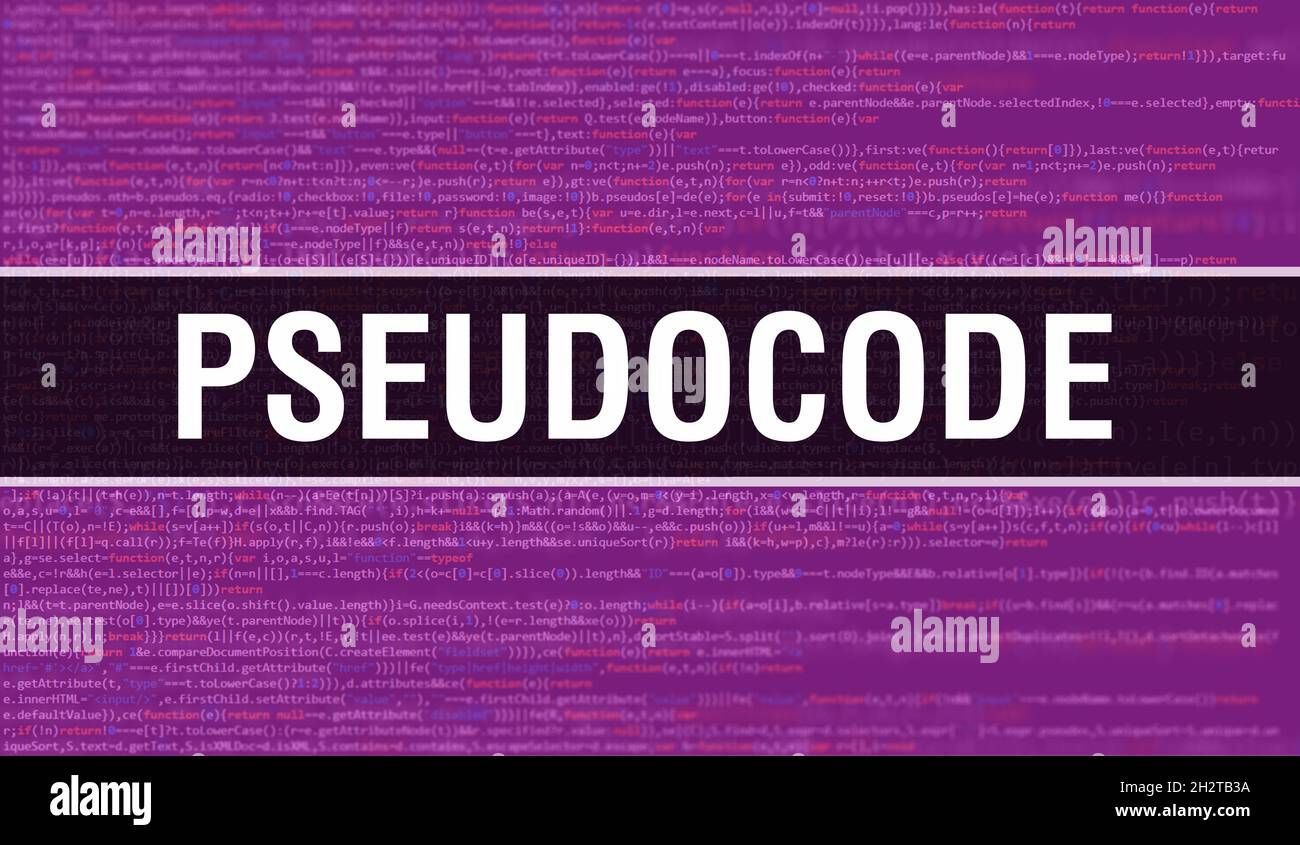 Pseudocode with Abstract Technology Binary code Background.Digital ...