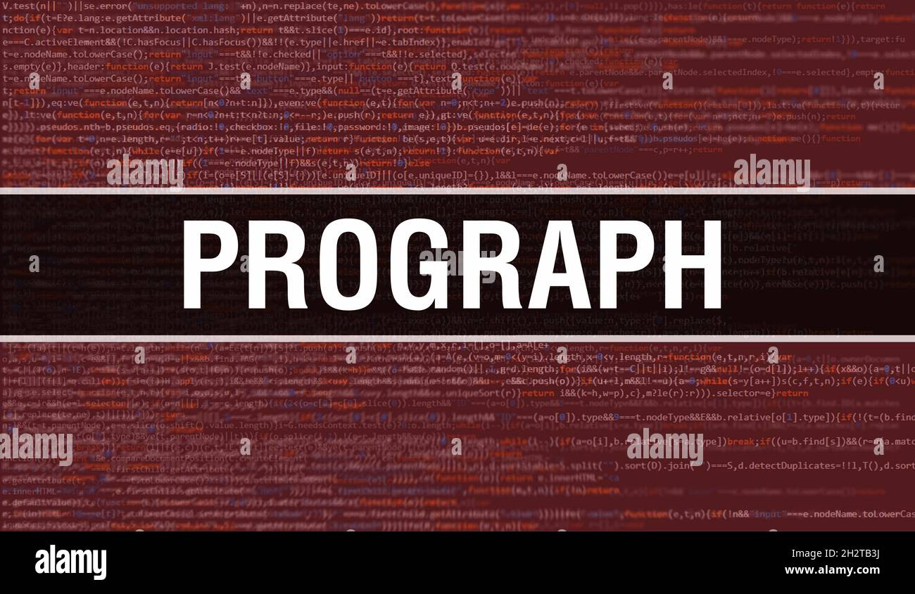 Prograph concept with Random Parts of Program Code. Prograph with ...