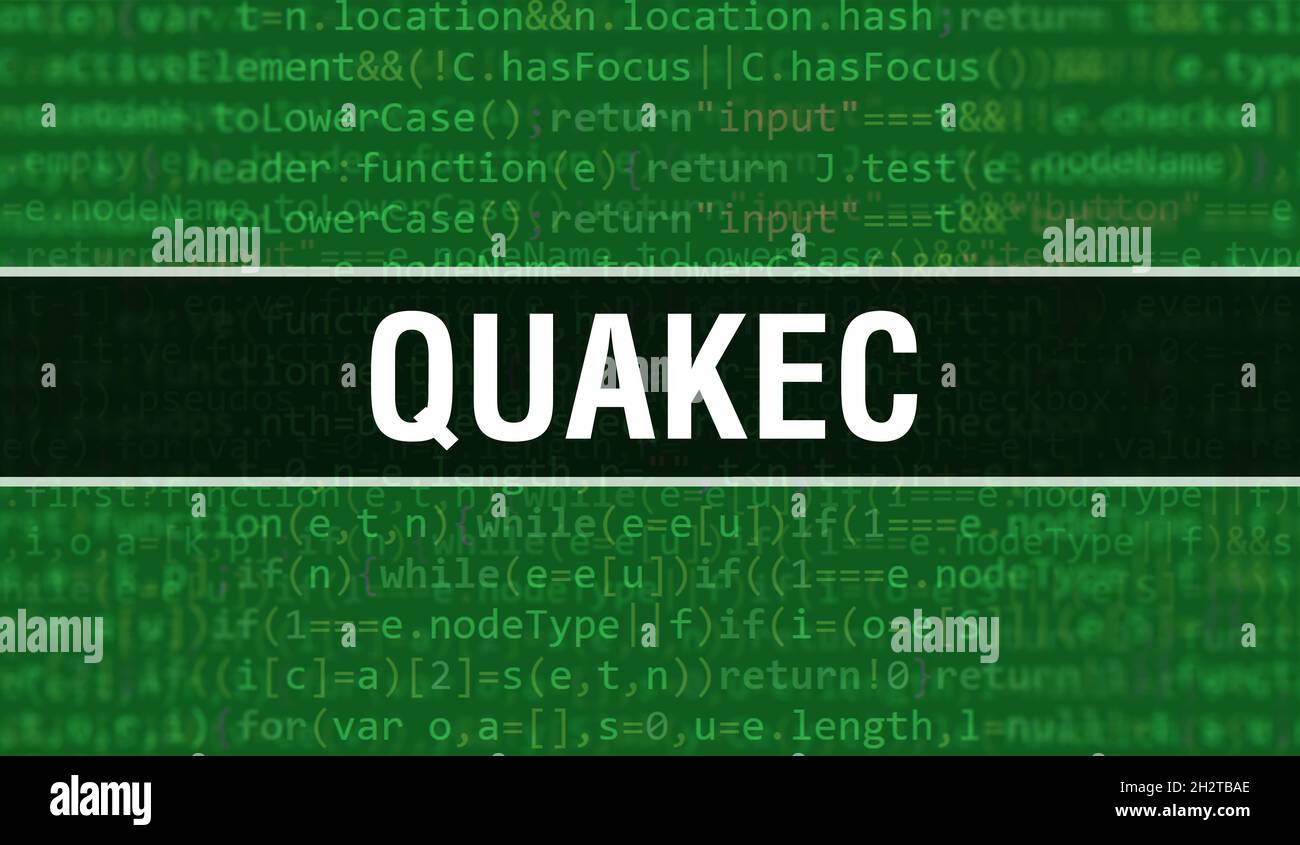 QuakeC concept with Random Parts of Program Code.QuakeC text written on ...