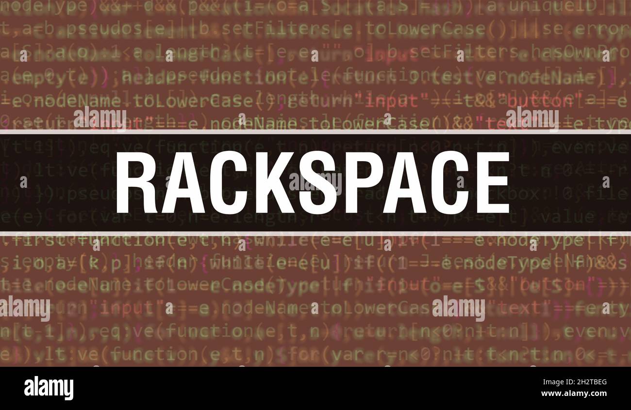 Rackspace with Binary code digital technology background. Abstract ...