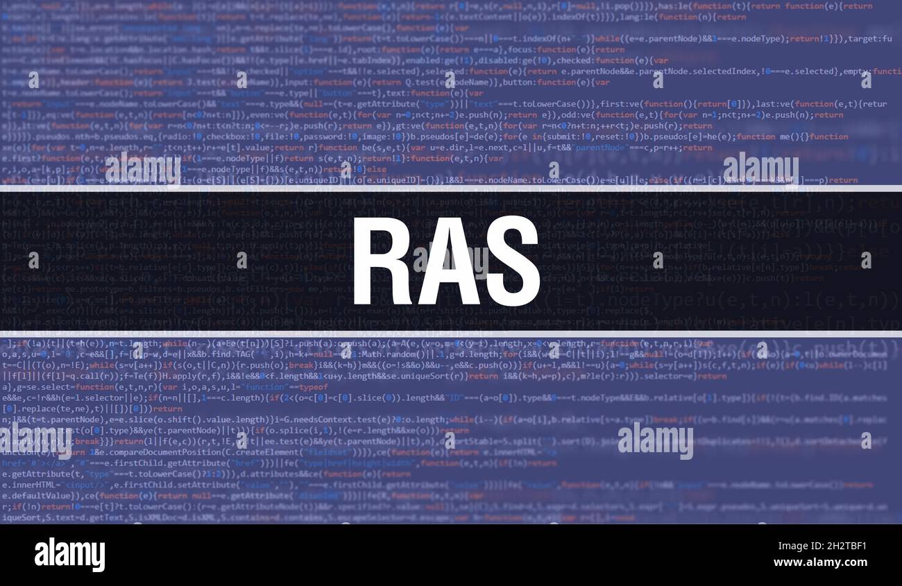 RAS with Abstract Technology Binary code Background.Digital binary data ...