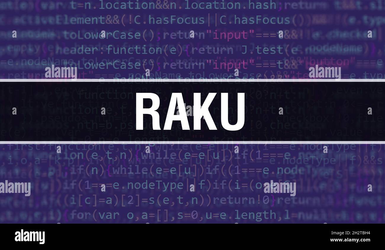 Raku Concept With Random Parts Of Program Coderaku Text Written On Programming Code Abstract