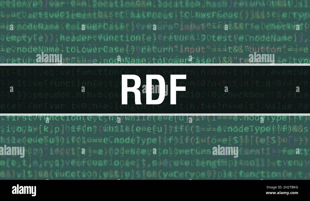 Rdf With Binary Code Digital Technology Background Abstract Background With Program Code And