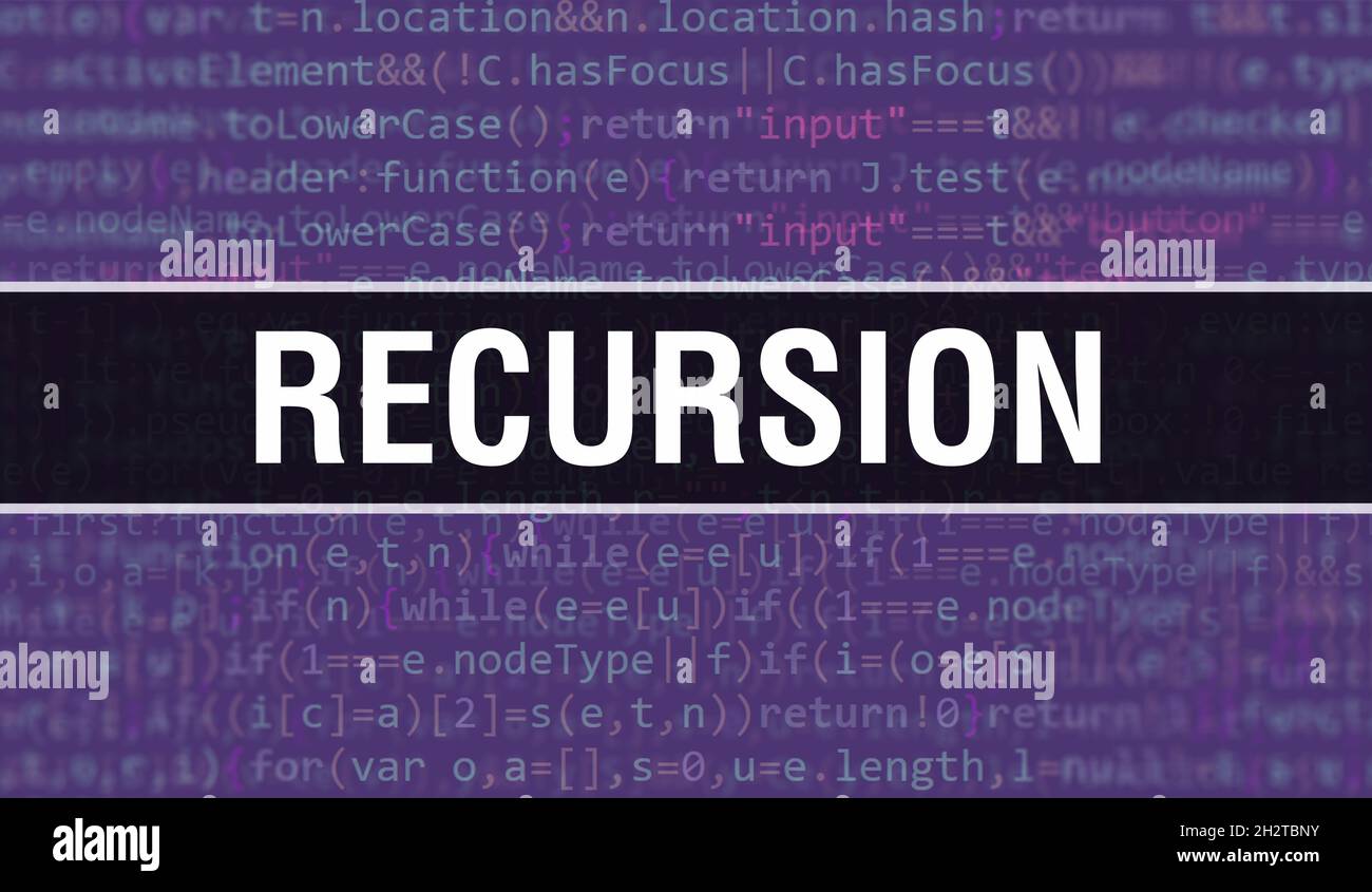 Recursion Concept With Random Parts Of Program Coderecursion Text 2514
