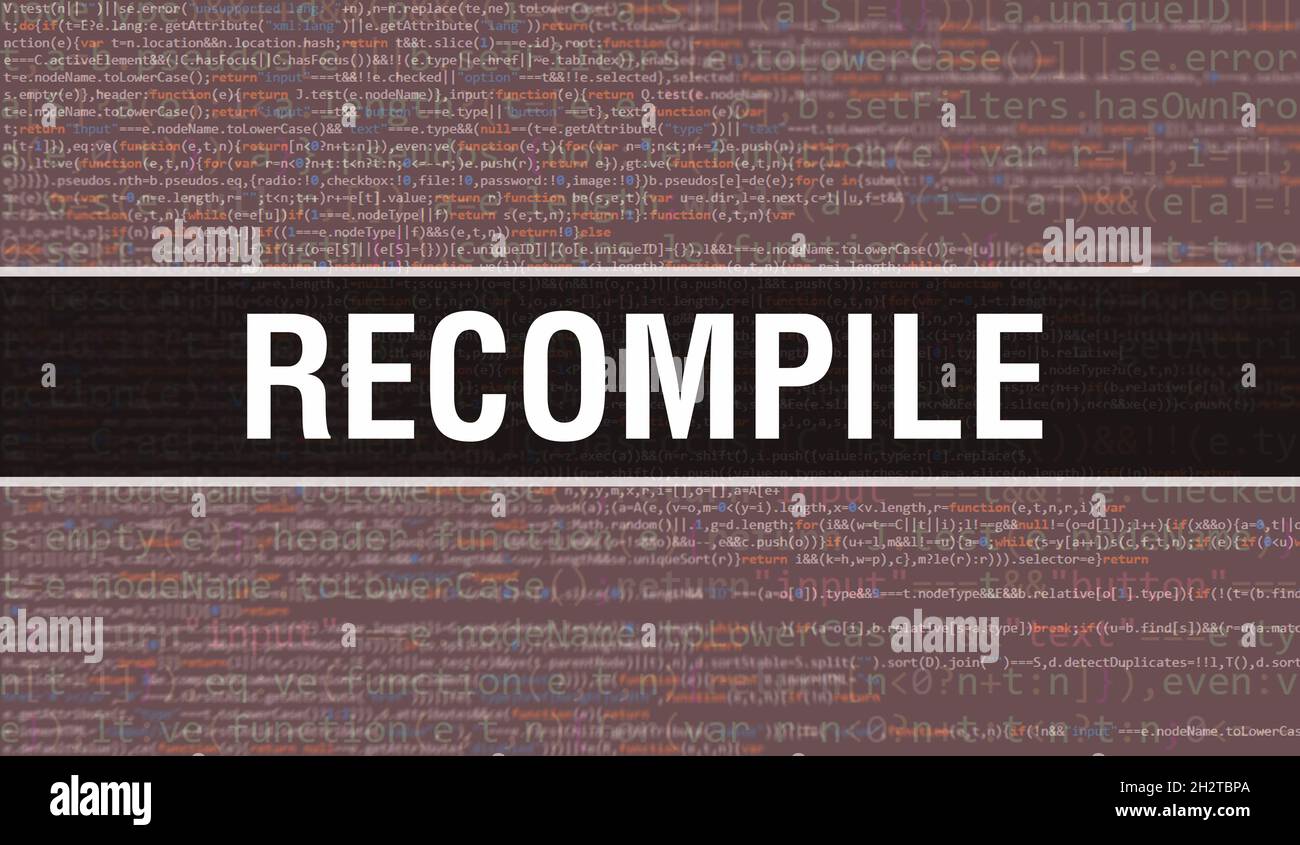 Recompile text hi-res stock photography and images - Alamy