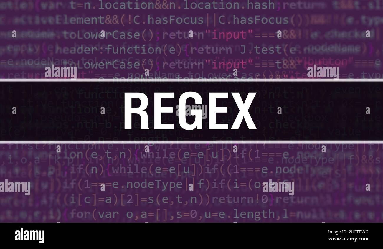 Regex Concept With Random Parts Of Program Coderegex Text Written On Programming Code Abstract