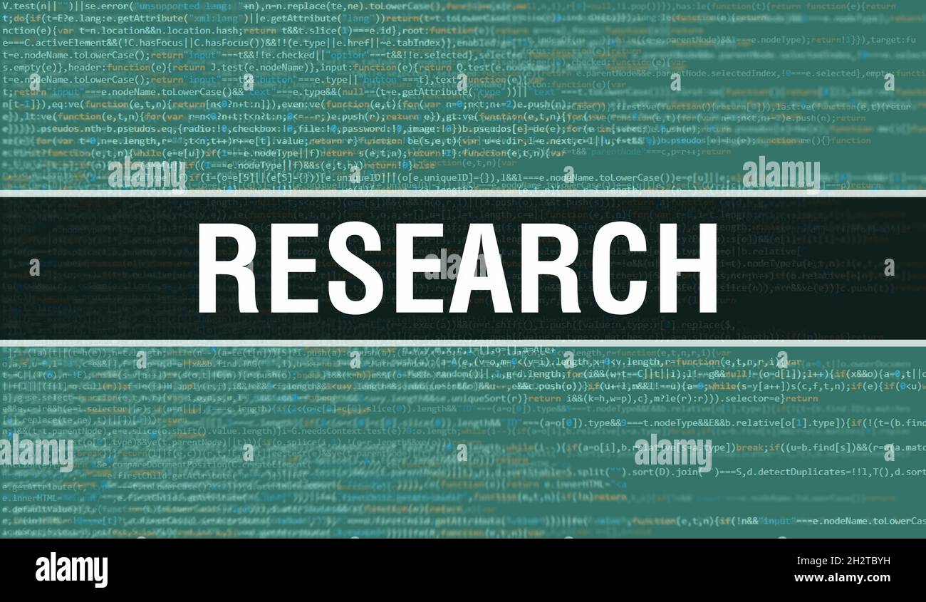 Research concept with Random Parts of Program Code. Research with ...