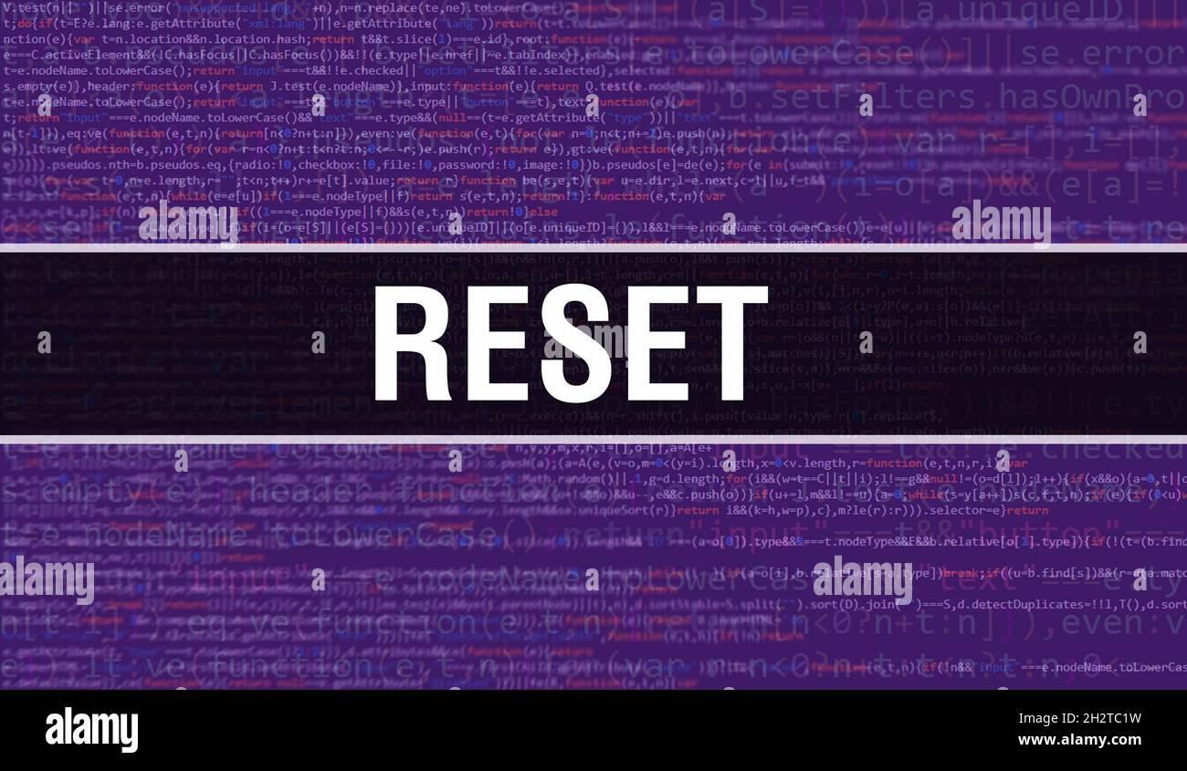 Reset with Digital java code text. Reset and Computer software coding ... Reset with Digital java code text. Reset and Computer software coding ...