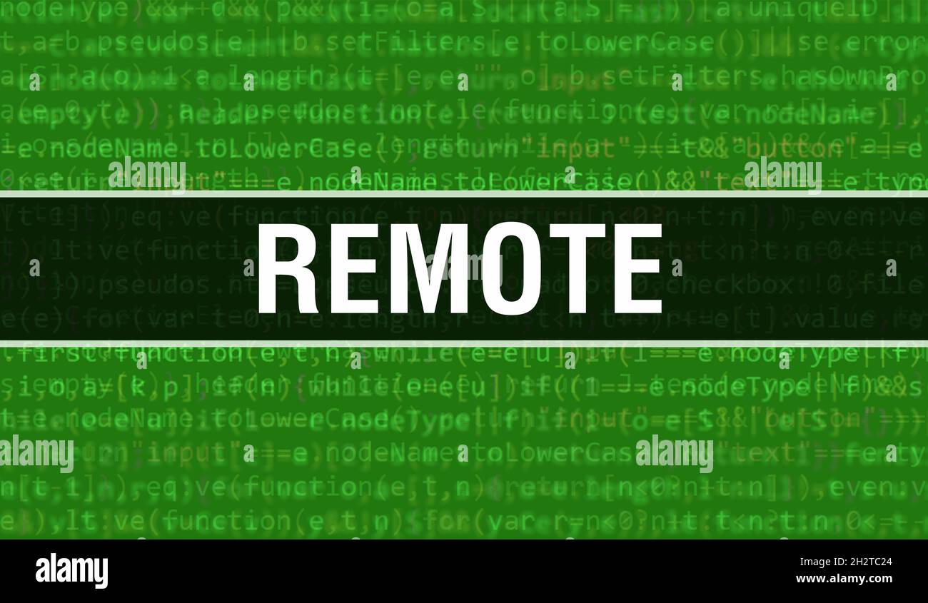 Remote with Binary code digital technology background. Abstract ...
