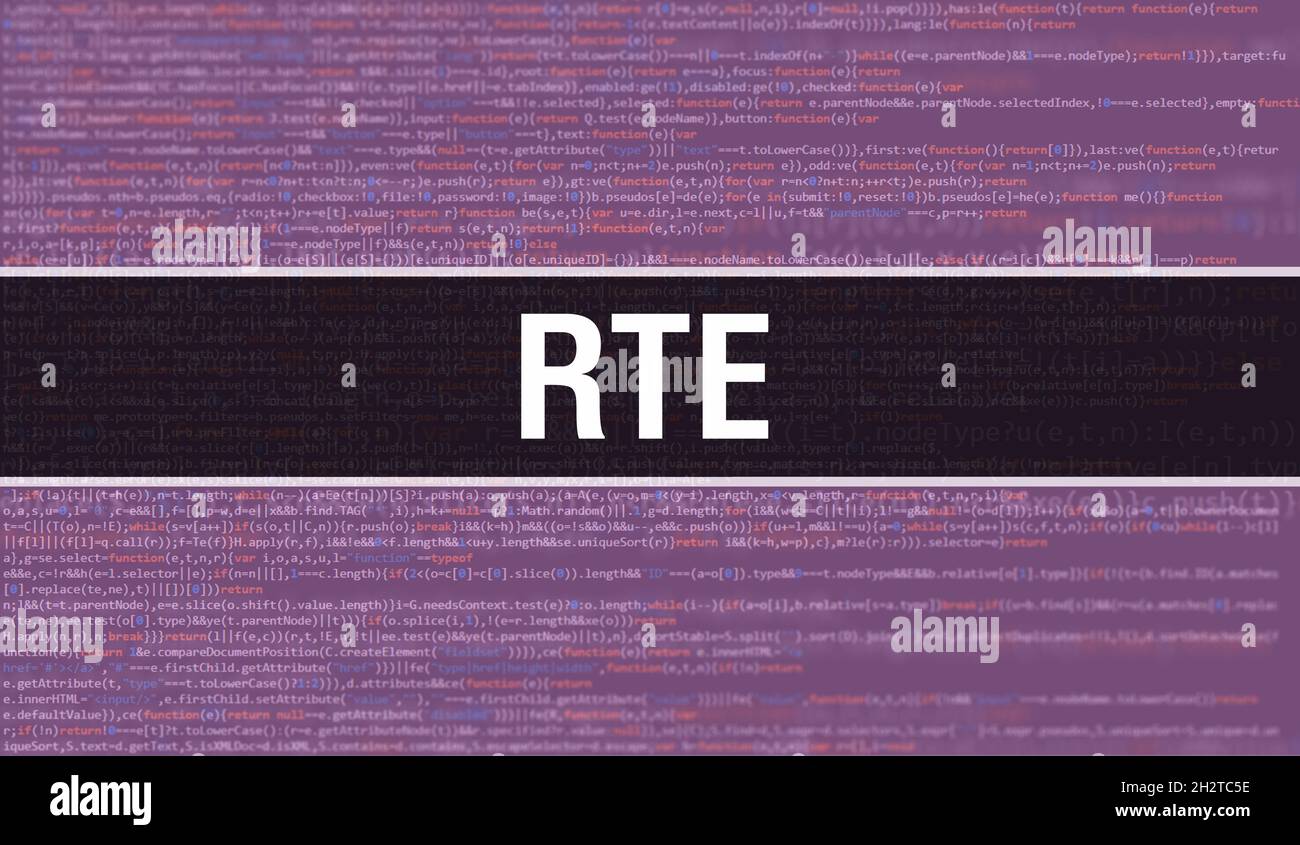 RTE with Abstract Technology Binary code Background.Digital binary data ...