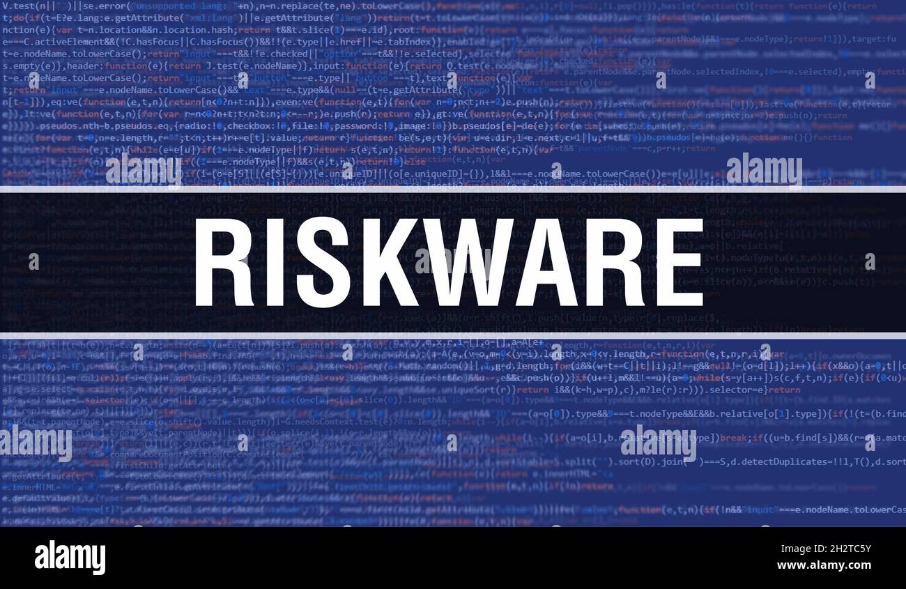 Riskware concept with Random Parts of Program Code. Riskware with ...