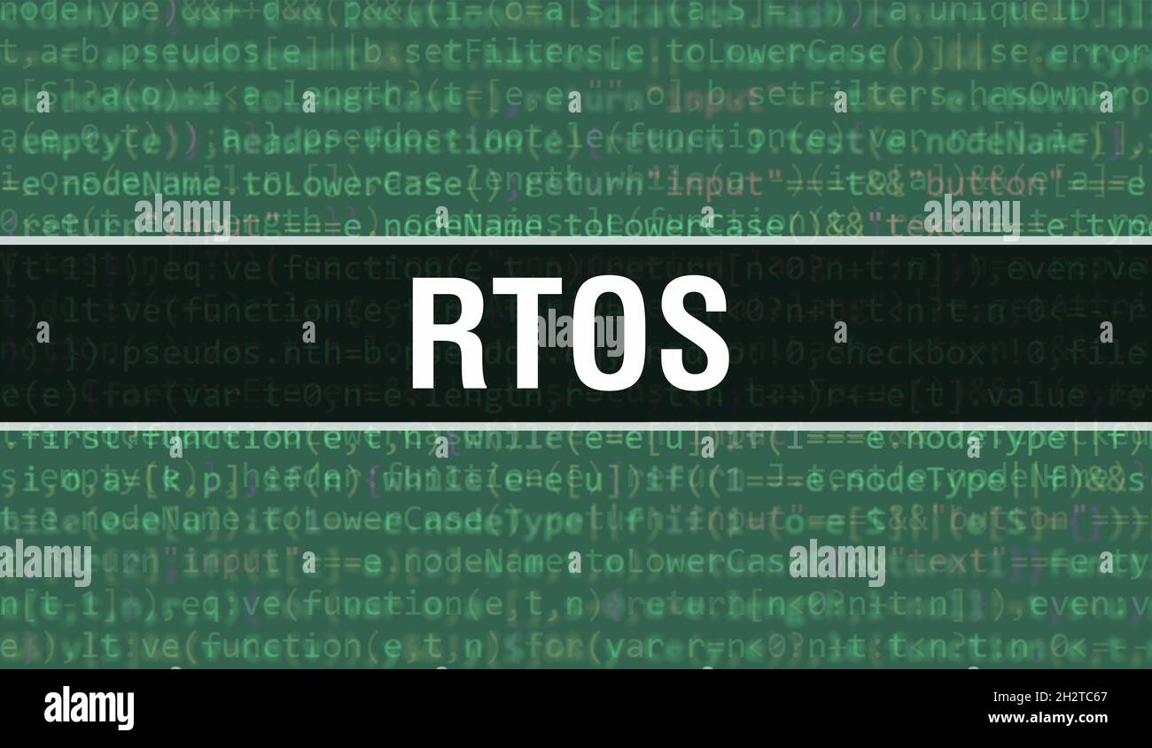 RTOS with Binary code digital technology background. Abstract ...